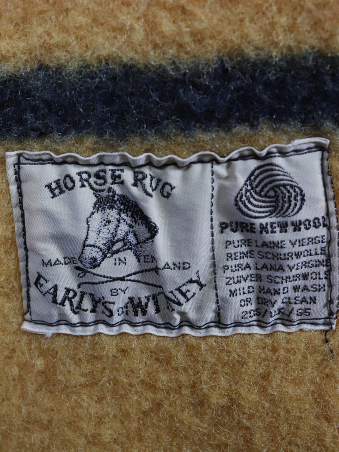 Vintage “EARLY’S of WITNEY” wool horse blanket – BROWN. | 京都 二条新町の生活雑貨店